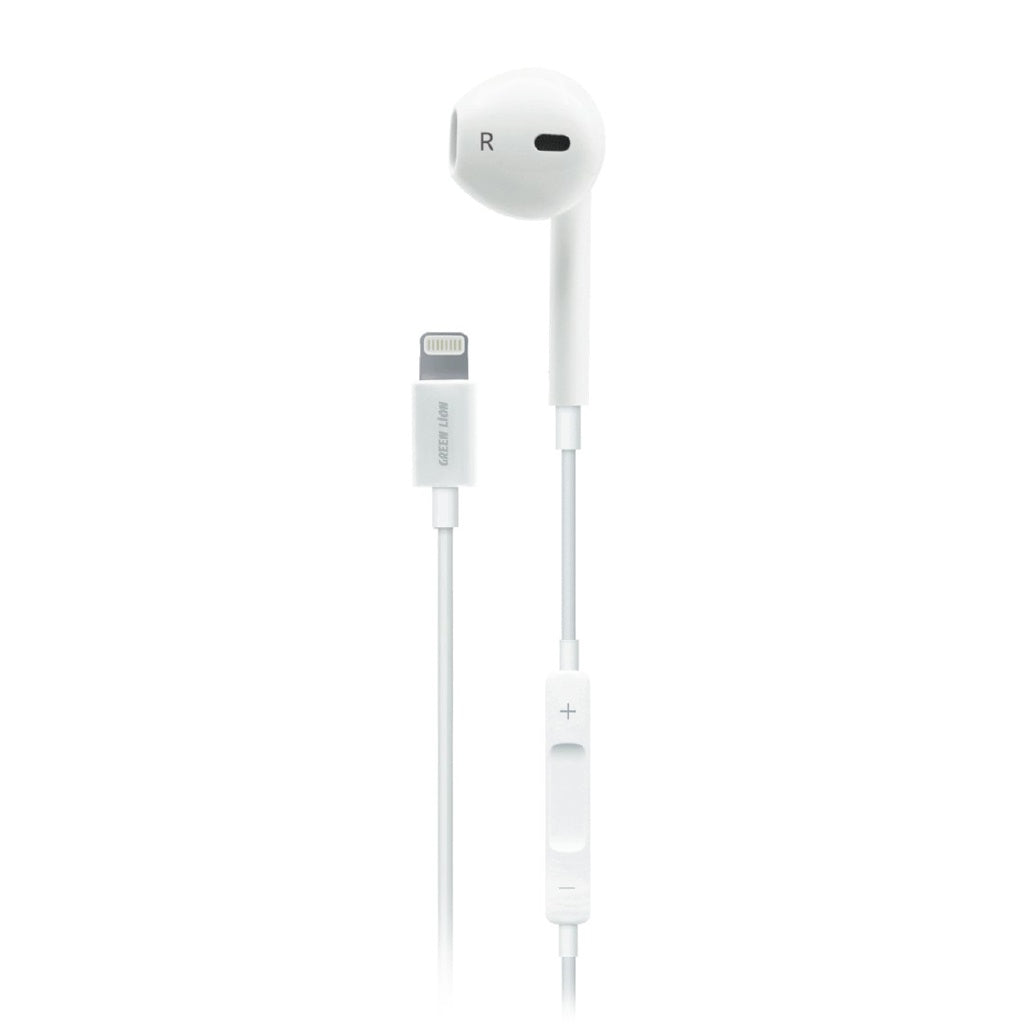 Green Lion Mono Earphone with Lightning Connector - White- سماعة أذن أ ...